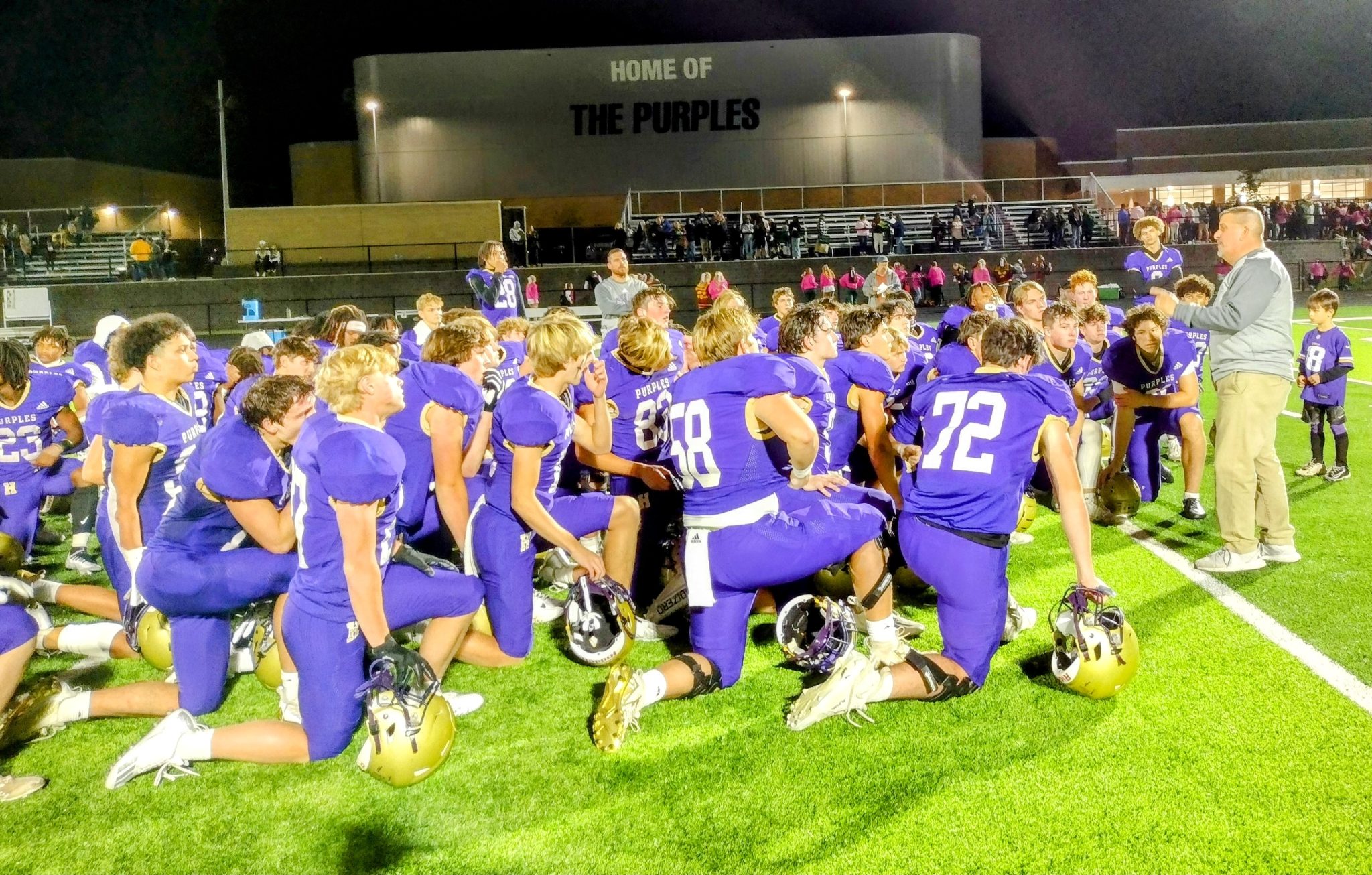 DEUCE AND DEFENSE GET IT DONE/Bailey guides Purples to impressive 48-13 ...